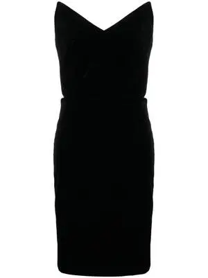 Loewe Bustier Velvet Strapless Dress