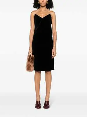 Loewe Bustier Velvet Strapless Dress