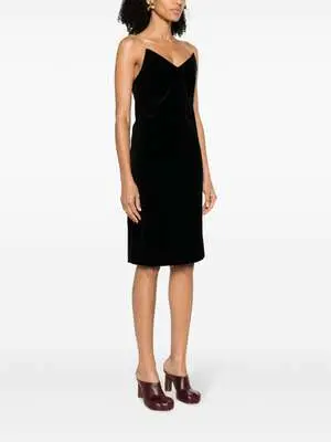 Loewe Bustier Velvet Strapless Dress