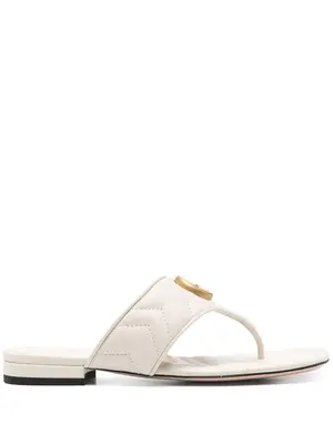 Gucci Double G Leather Sandals