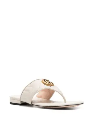 Gucci Double G Leather Sandals