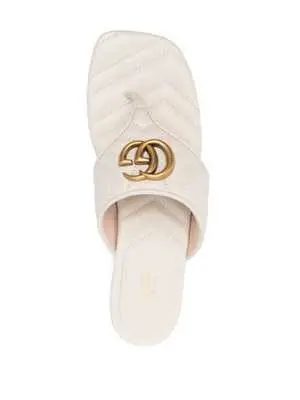 Gucci Double G Leather Sandals