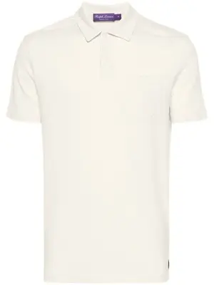 Polo Ralph Lauren Piqué-weave Polo Shirt - Neutrals