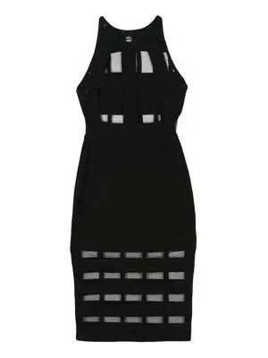 GENNY Semi-sheer Midi Dress