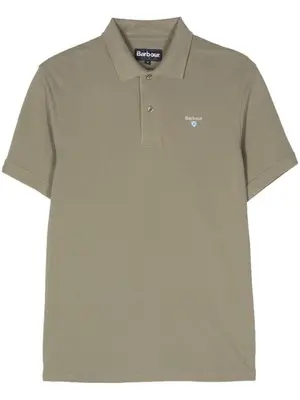 Barbour Logo-embroidered Cotton Polo Shirt - Green