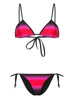 Attico Gradient-effect Bikini - Black