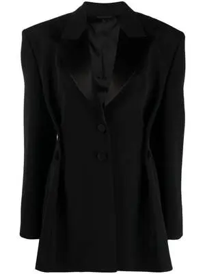 Givenchy Pleated Single-breasted Wool Blazer