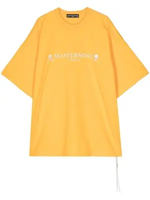 MASTERMIND WORLD Logo-print Cotton T-shirt - Yellow