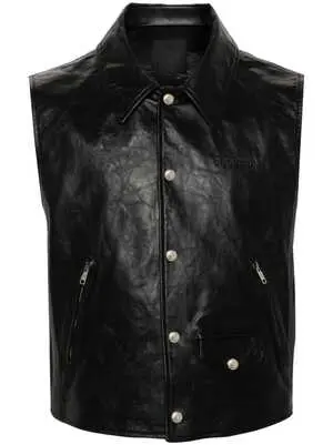 Givenchy Press-stud Leather Gilet