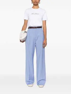 Max Mara Mélange Virgin-wool-blend Trousers