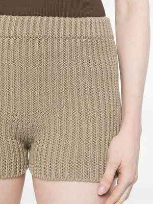Max Mara Acceso Knit Shorts - Green