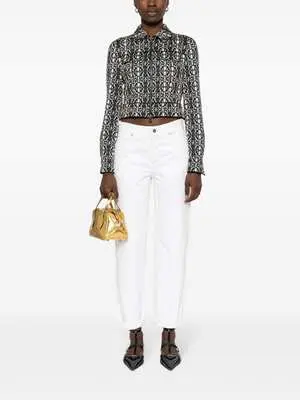 Max Mara Tony Monogram-pattern Cropped Jacket