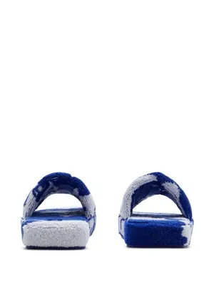 Burberry Cotton-towelling Slippers - Blue