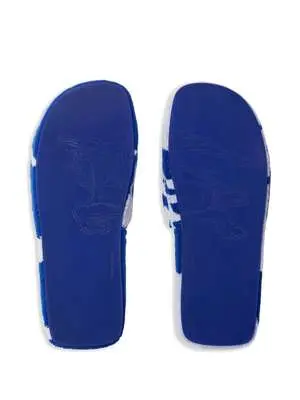 Burberry Cotton-towelling Slippers - Blue