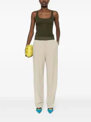 Max Mara Bastia Ribbed Silk Top - Green