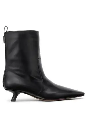 Brunello Cucinelli Leather Ankle Boots - Black