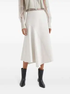 Brunello Cucinelli Asymmetric A-line Midi Skirt