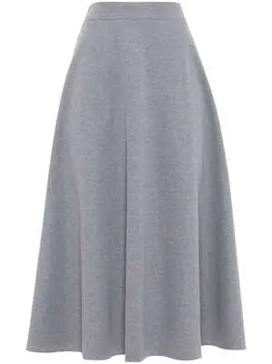 Brunello Cucinelli A-line Midi Skirt - Grey