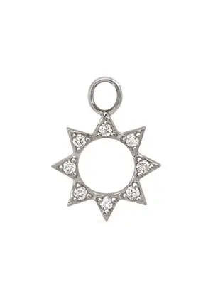 LARK & BERRY 9kt White Gold Diamond Charm - Silver
