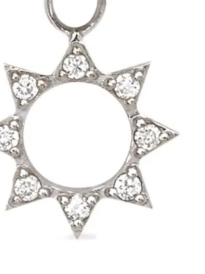 LARK & BERRY 9kt White Gold Diamond Charm - Silver