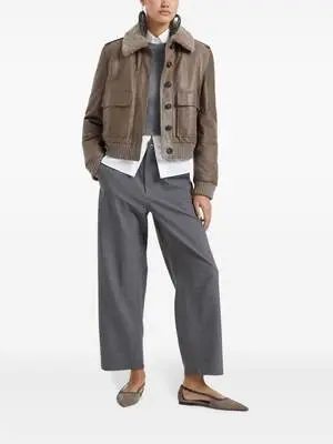 Brunello Cucinelli Mélange-effect Trousers