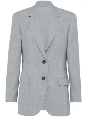 Brunello Cucinelli Single-breasted Wool Blazer