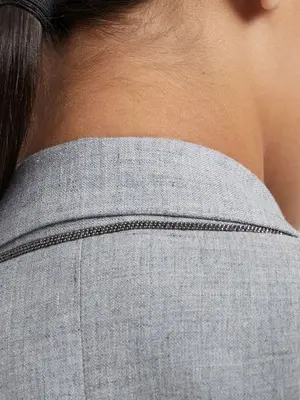 Brunello Cucinelli Single-breasted Wool Blazer