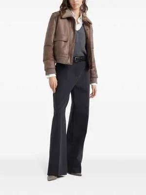 Brunello Cucinelli Wide-leg Trousers - Black