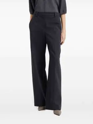 Brunello Cucinelli Wide-leg Trousers - Black