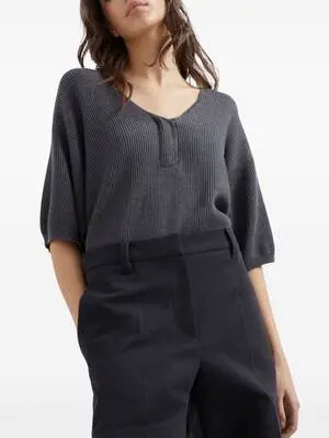 Brunello Cucinelli Wide-leg Trousers - Black