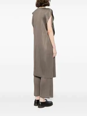 Issey Miyake Plissé Satin Cardigan