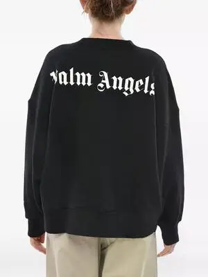 Palm Angels Logo-print Long-sleeve Top - Black