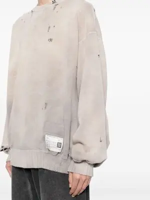 Mihara Yasuhiro Faded-effect Cotton Sweatshirt