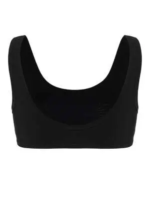 JIL SANDER Logo-print Bikini Top - Black