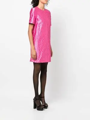 gucci pink sequin dress Gucci Crystal Embroidered Sequin Tulle Dress 42