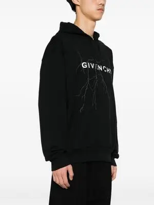 Givenchy Thunderbolt Print Cotton Hoodie