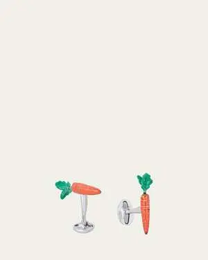 FILS UNIQUE Carrots Enamel Cufflinks