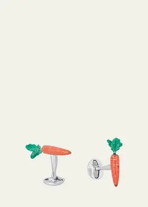 FILS UNIQUE Carrots Enamel Cufflinks