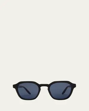 Barton Perreira Tucker Square Sunglasses - Black Vintage Blue