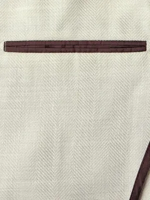 Rubinacci Herringbone Wool, Silk And Linen-blend Suit Jacket