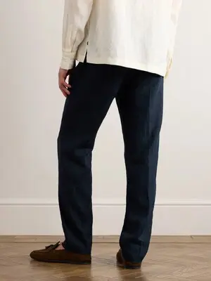 Canali Straight-leg Linen Trousers