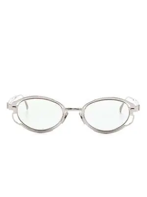 KUBORAUM H01 Oval-frame Sunglasses - Silver
