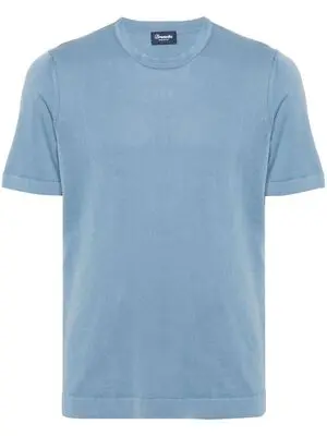 DRUMOHR Crew Neck Short-sleeve Jumper - Blue