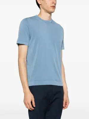 DRUMOHR Crew Neck Short-sleeve Jumper - Blue