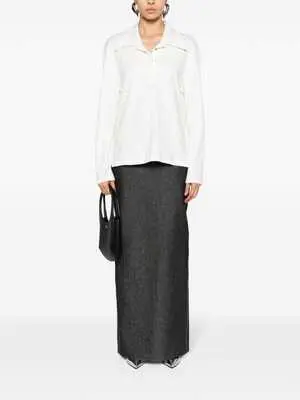 COURREGES Piqué Cotton Polo Shirt - White