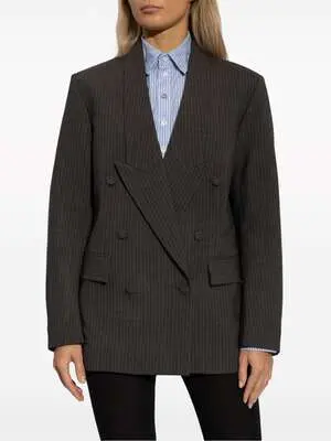 Coperni Pinstripe Double-breasted Blazer - Grey
