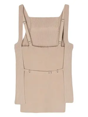 Emporio Armani Layered Ribbed-knit Tank Top