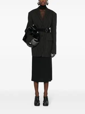 Gauchère Side-slit Wool Skirt