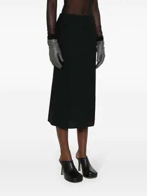 Gauchère Side-slit Wool Skirt