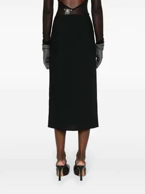Gauchère Side-slit Wool Skirt
